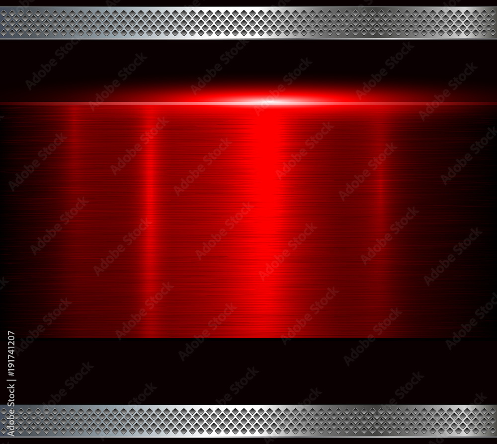 Metal background, red polished metallic texture Stock-Vektorgrafik ...
