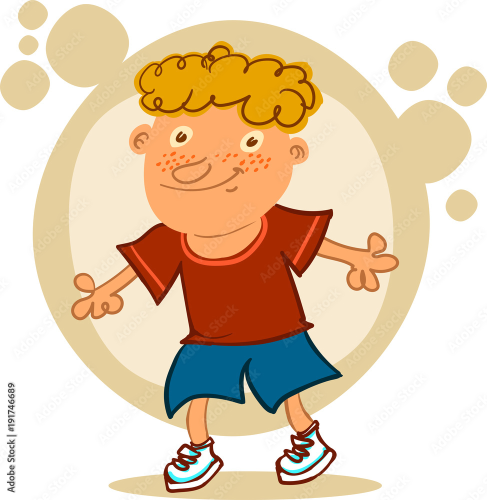 Kid Standing Up Cartoon