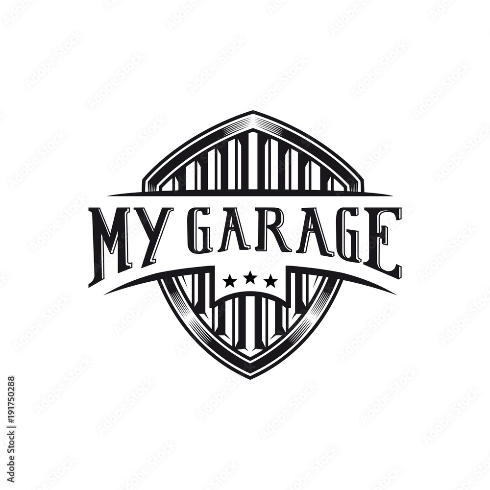 Logo My Garage Stock Vector | Adobe Stock