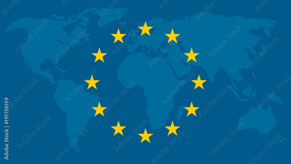 European Union Flag Map