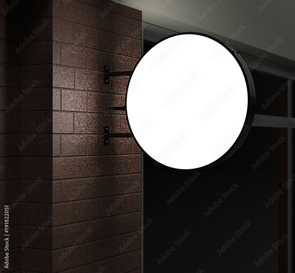 Double sided Back lit signage circular board, led glow advertising ...