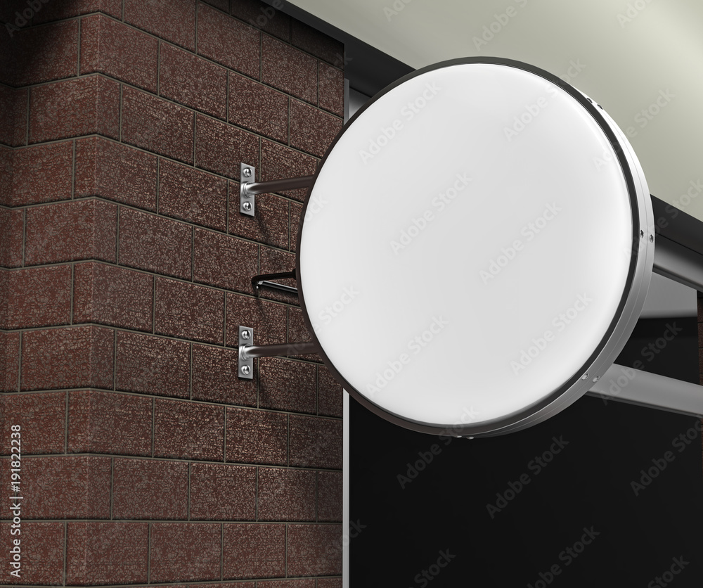 Double sided Back lit signage circular board, led glow advertising ...