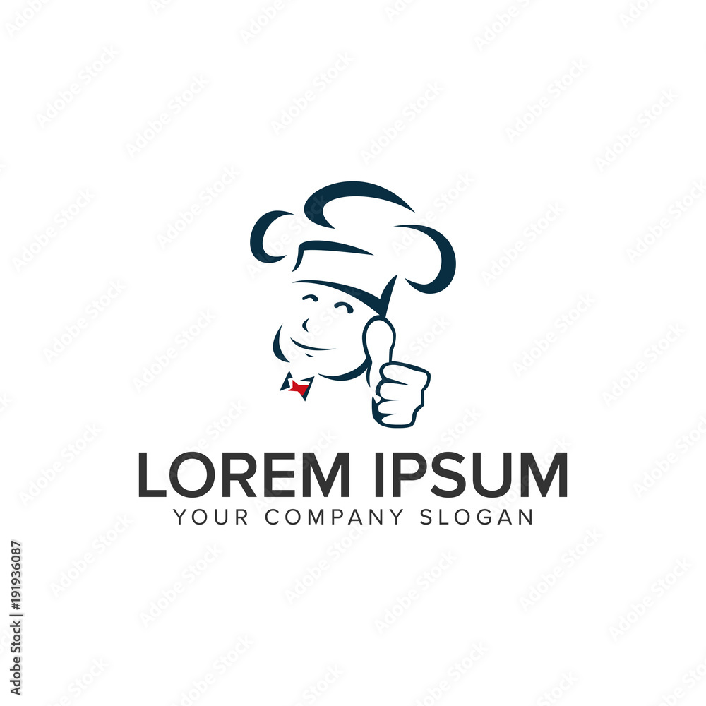 top chef logo design concept template. fully editable vector Stock ...