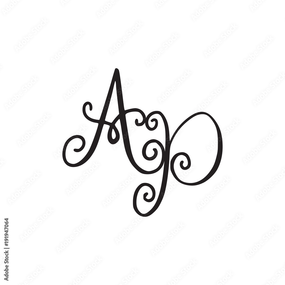 Handwritten monogram AP icon Stock Vector | Adobe Stock
