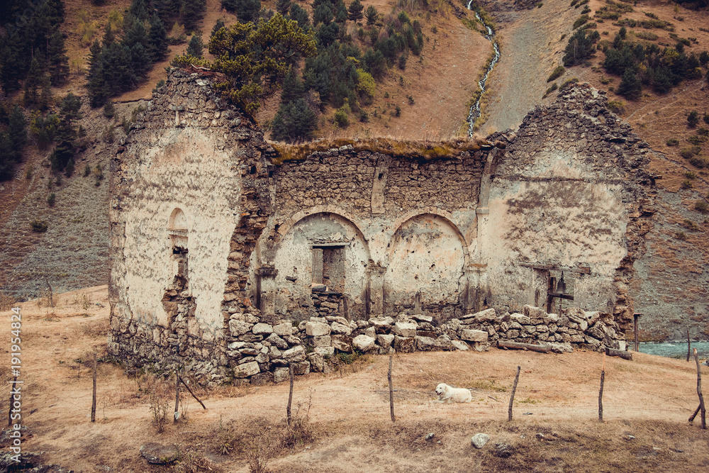 Remains of old ruined church, Dartlo village. Adventure holiday in ...