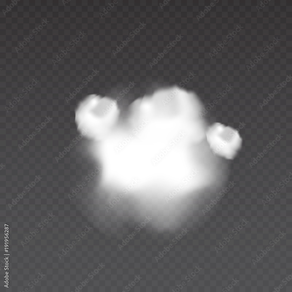 Realistic smoke bomb isolated on transparent background. Explosion ...