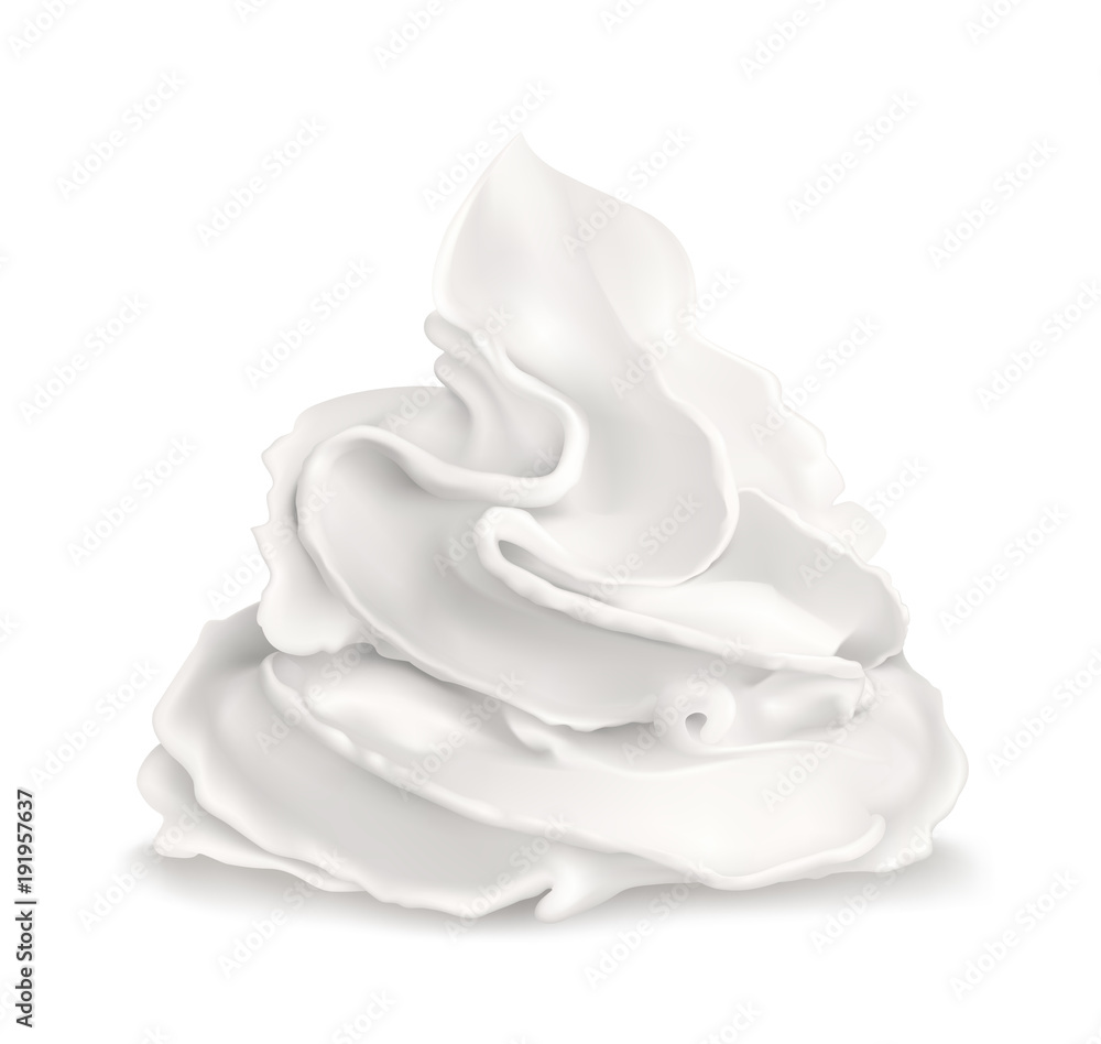 Whipped cream. Vector illustration. Stock-Vektorgrafik | Adobe Stock