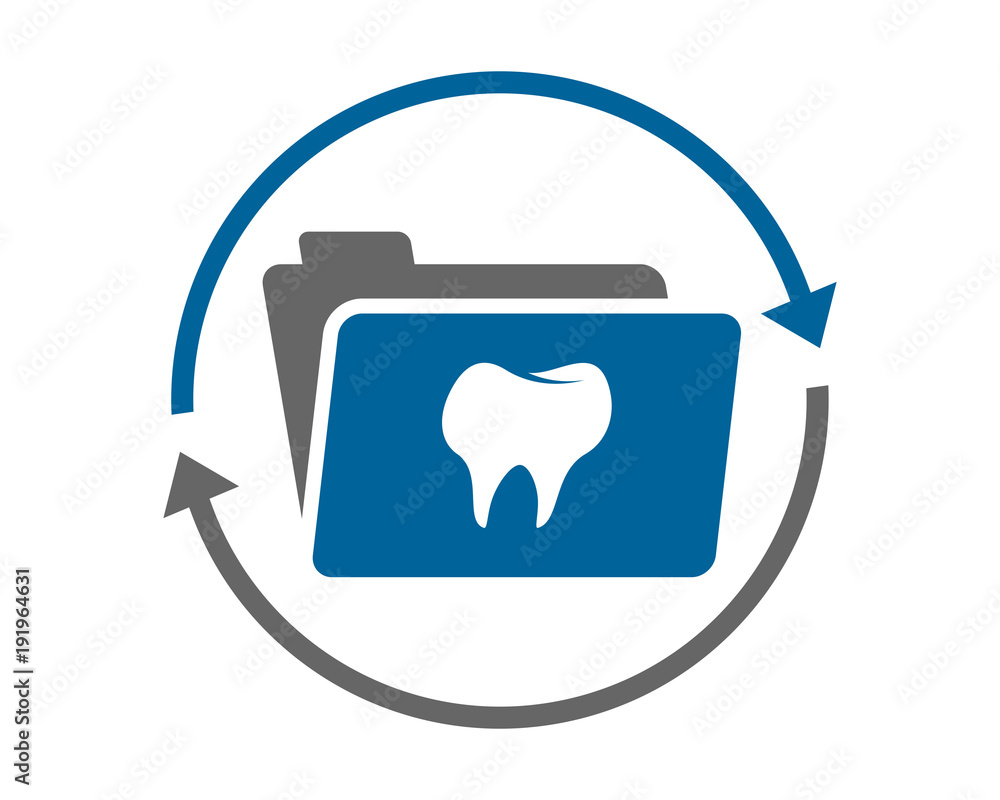 tooth dental folder icon image vector icon logo Stock Vector | Adobe Stock