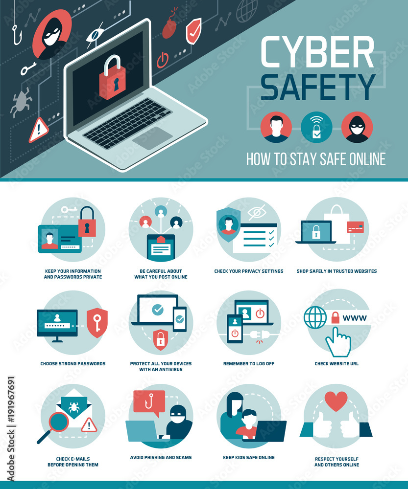 Cyber Safety Tips Infographic Stock Vector Adobe Stock cyber-safety-tips-infographic-stock-vector-adobe-stock