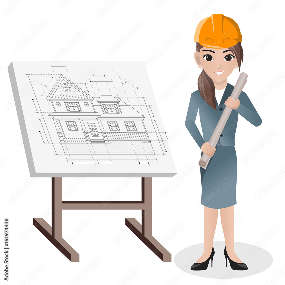 Female Architect Clipart