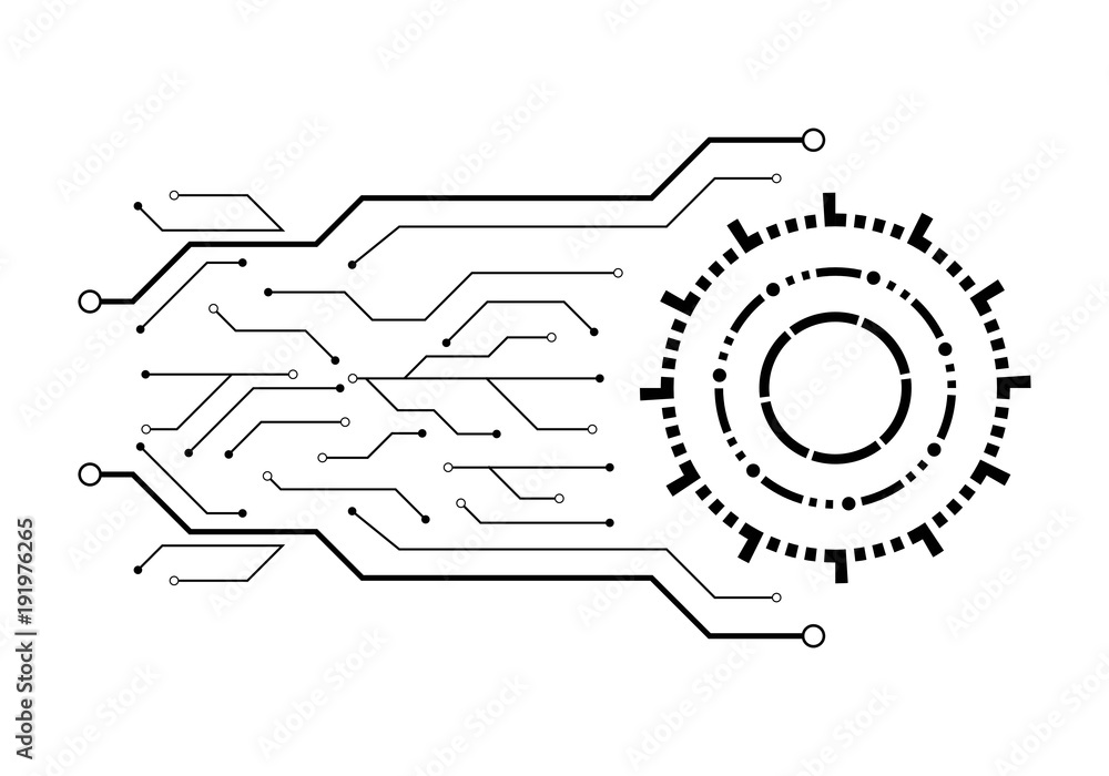 Circuit illustration design Stock Vector | Adobe Stock