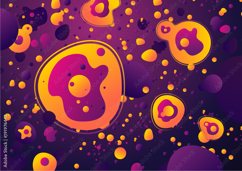 Abstract biology background. Cells and molecules. Science illustration ...