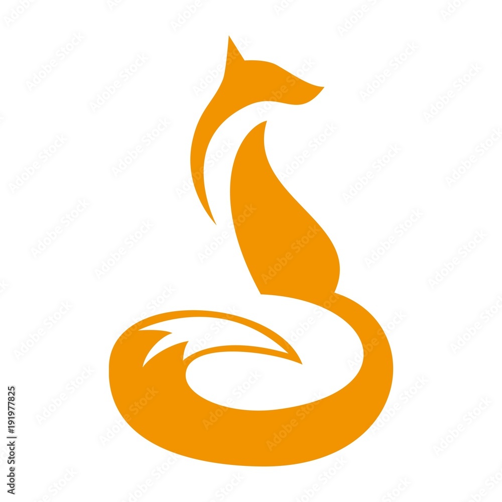 Simple Logo Fox Stock Vector | Adobe Stock