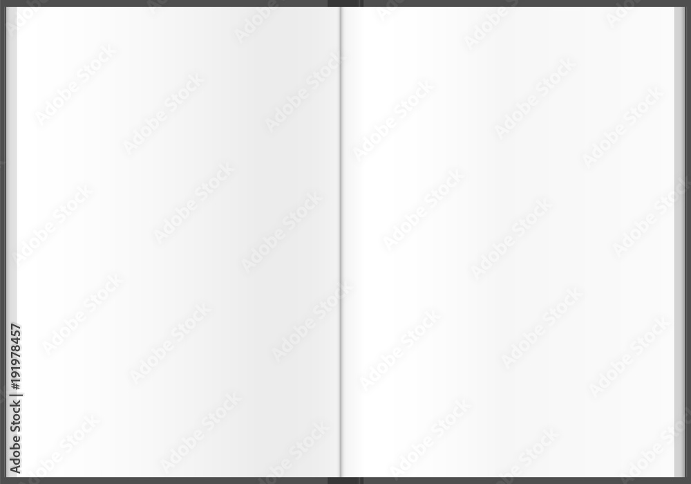 Blank white paper notebook. Sketchbook background design Stock Vector ...