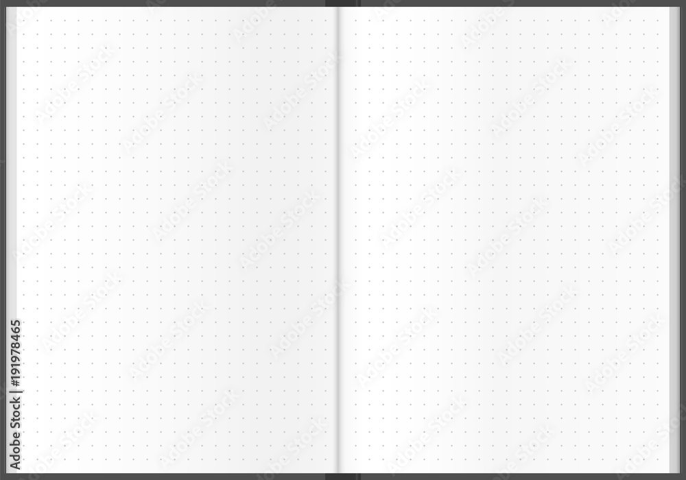 Dotted sheet notebook design illustration. Paper background Stock ...