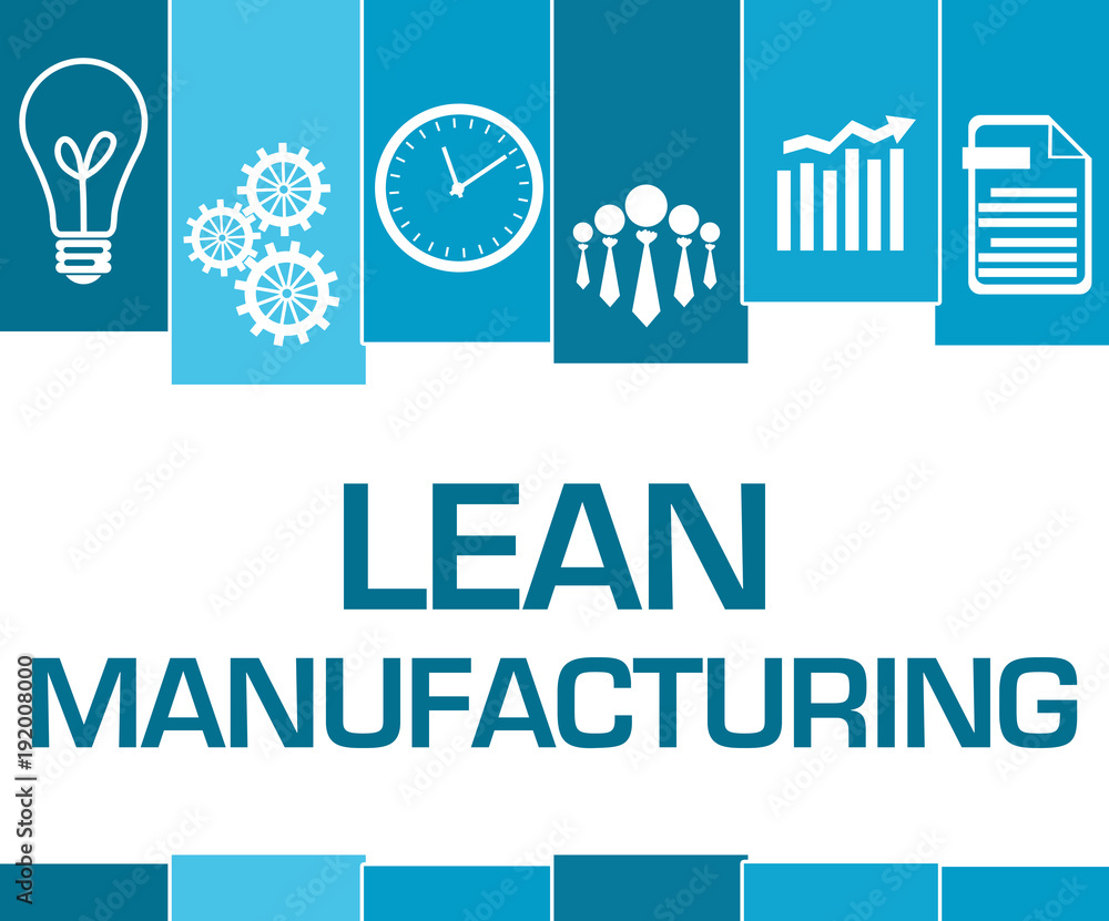 Lean Manufacturing Blue Stripes Symbols Stock Illustration | Adobe Stock