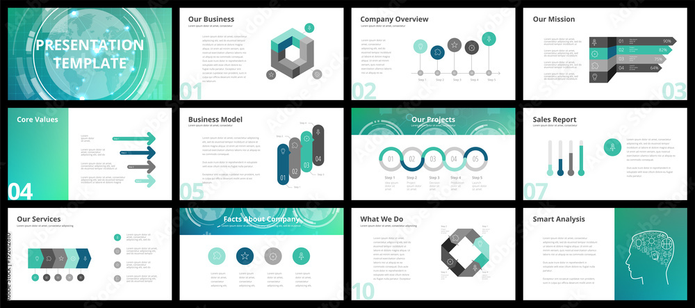 Business Presentation Templates Stock Vector Adobe Stock