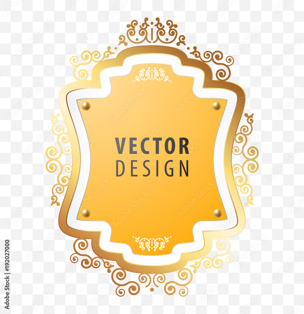High Quality Luxury Frame on Transparent Background . Vector Isolated ...