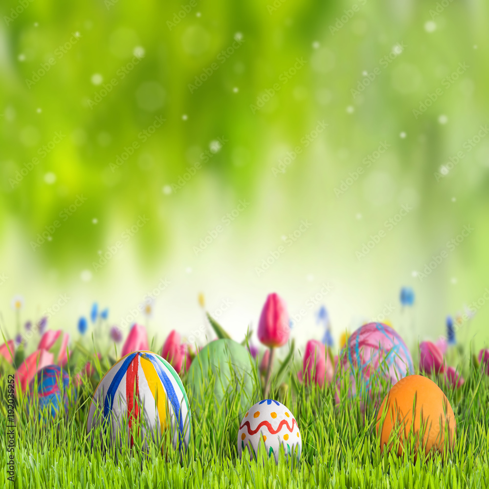 Happy easter background Stock-Foto | Adobe Stock