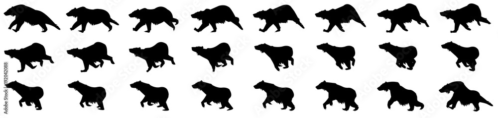 Bear running animation sprite sheet, run cycle, animation sprite sheet ...
