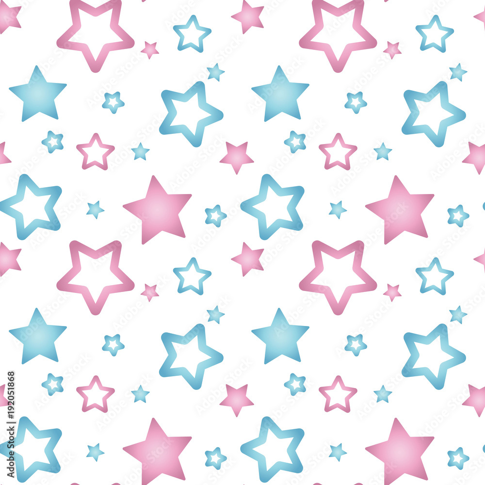 Blue And Pink Stars