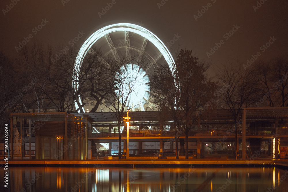 Budapest Eye, the attraction wheel located in Erzsebet square Stock ...