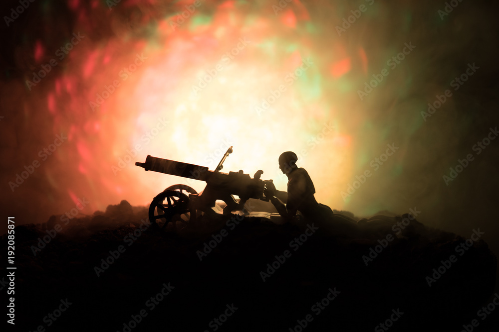 Machine Gun Firing Night