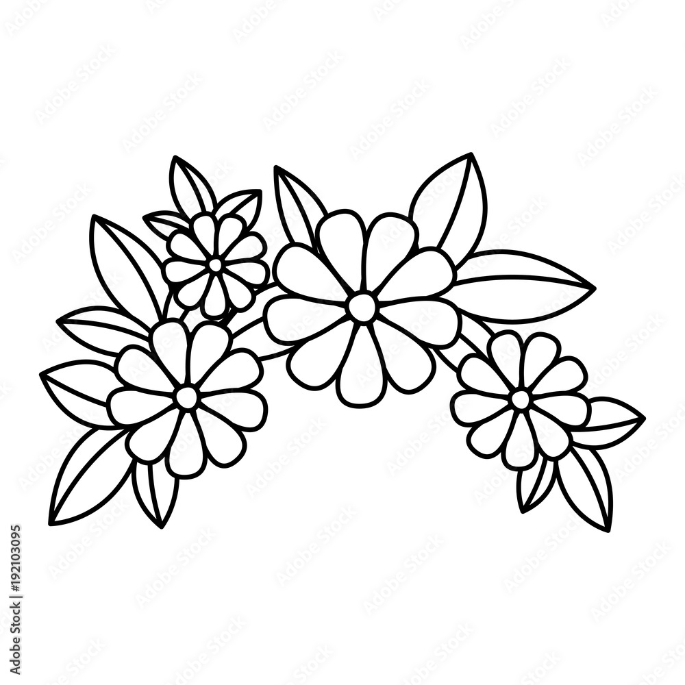 cute floral crown decoration icon vector illustration design Stock ...