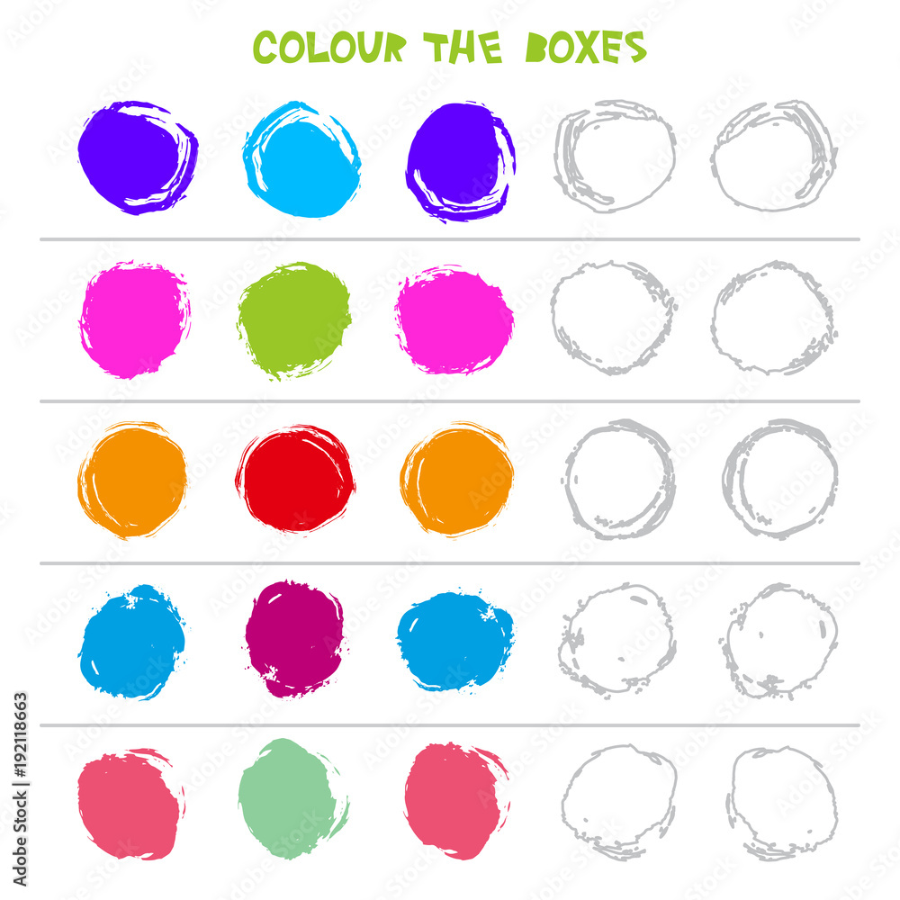 Colour the boxes. Educational game what comes next of Education ...