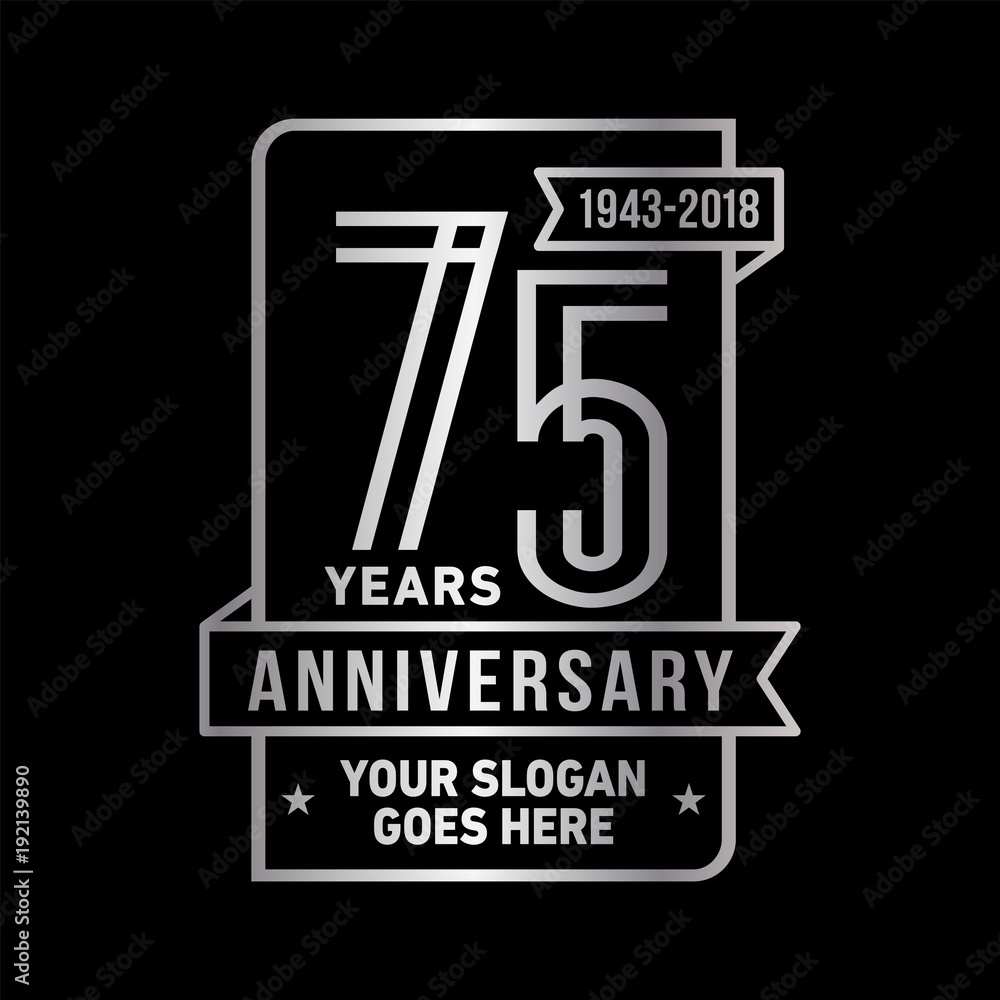 75th anniversary logo. Vector and illustration. Stock Vector | Adobe Stock