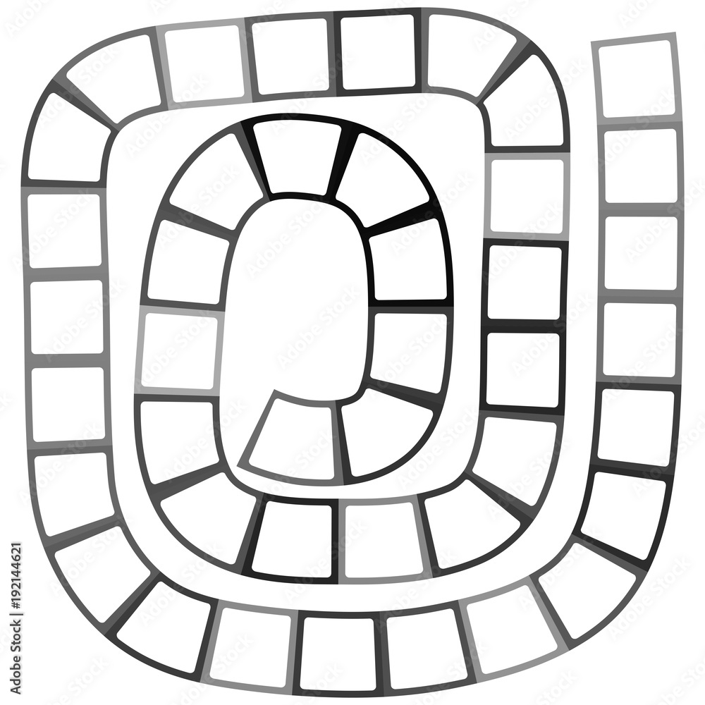 Abstract futuristic maze, spiral pattern template for children's games ...