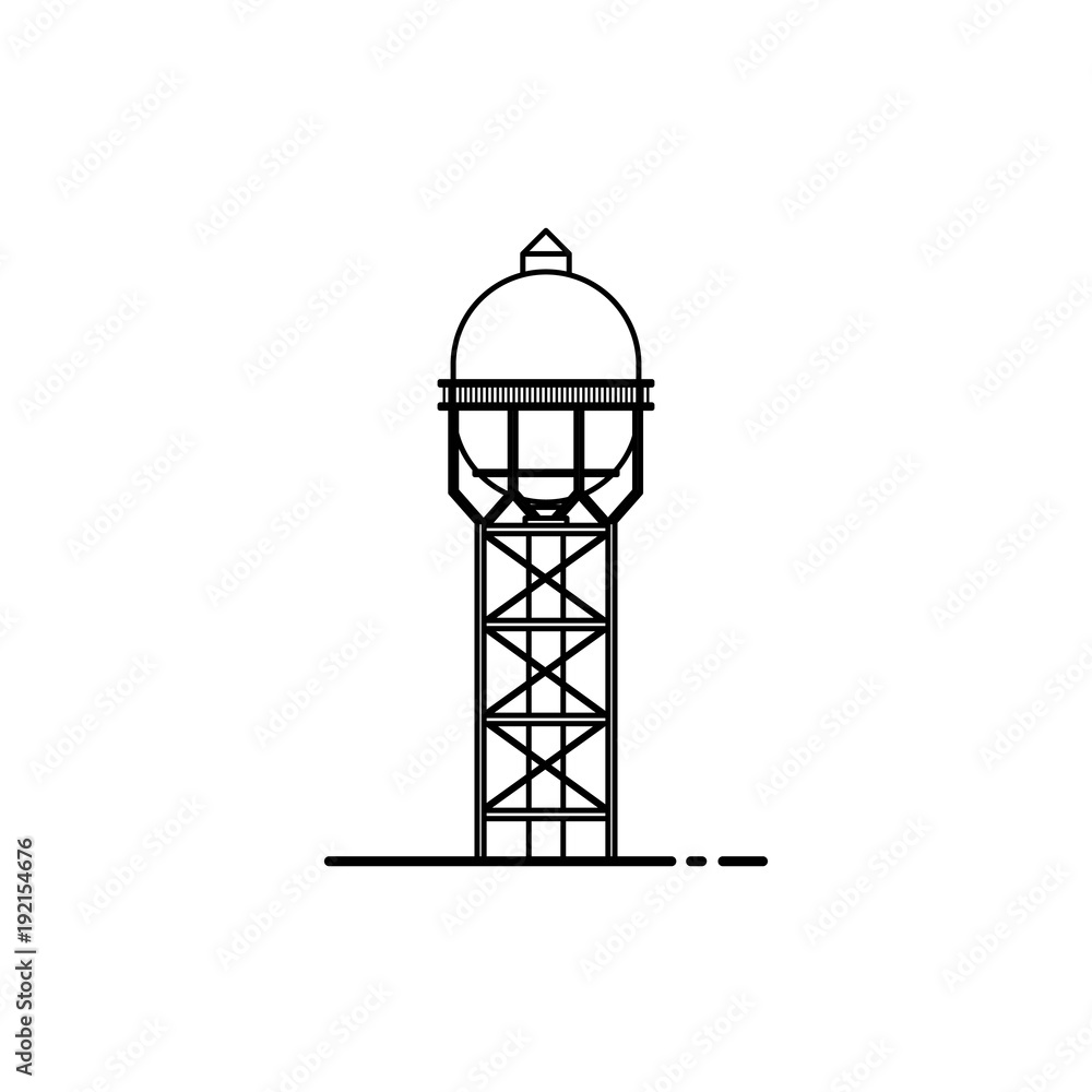 water tower building Stock Vector | Adobe Stock