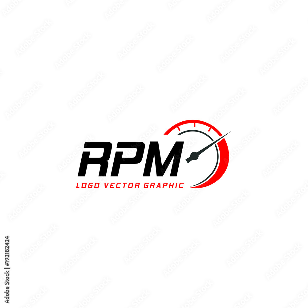 RPM vector logo graphic abstract modern template Stock Vector | Adobe Stock