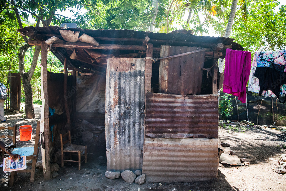 A Shack Home in Haiti Stock Photo | Adobe Stock