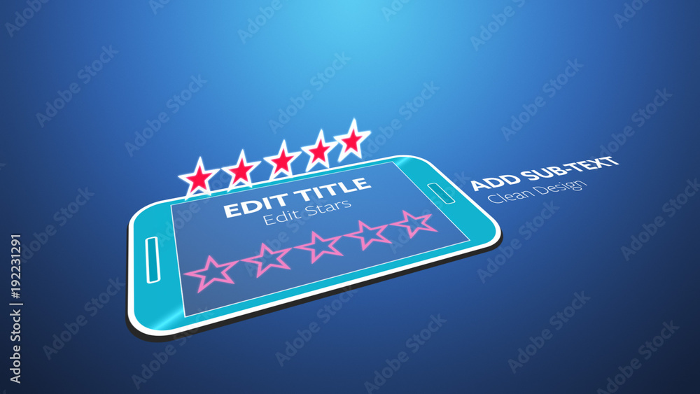 Smart Phone Star Ratings Stock Template | Adobe Stock