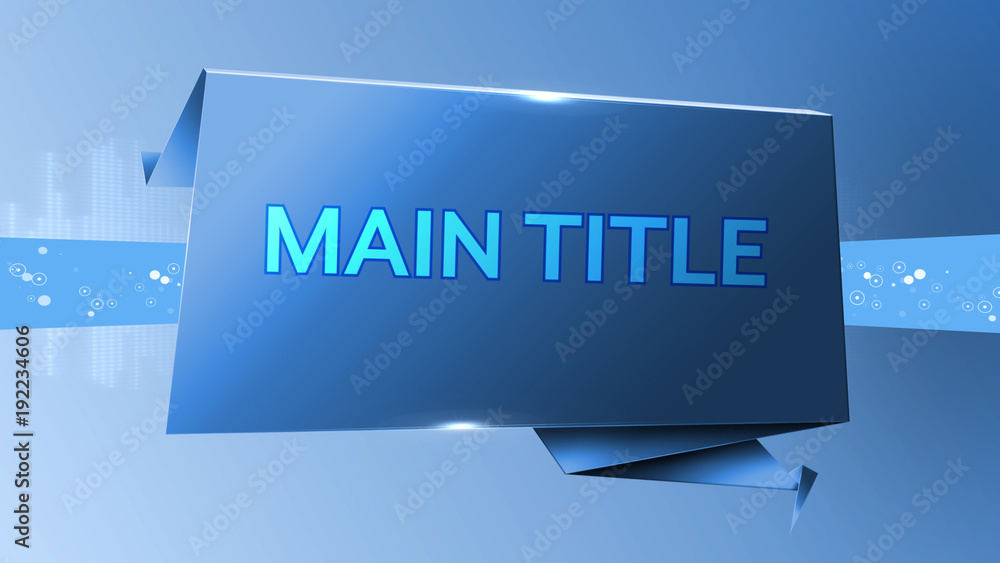 Blue Folded Paper Title Stock Template | Adobe Stock
