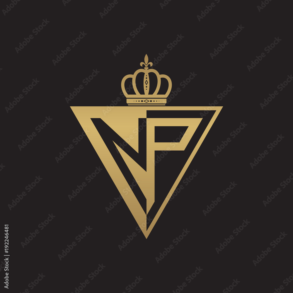 initial two letter half logo triangle gold Stock Vector | Adobe Stock