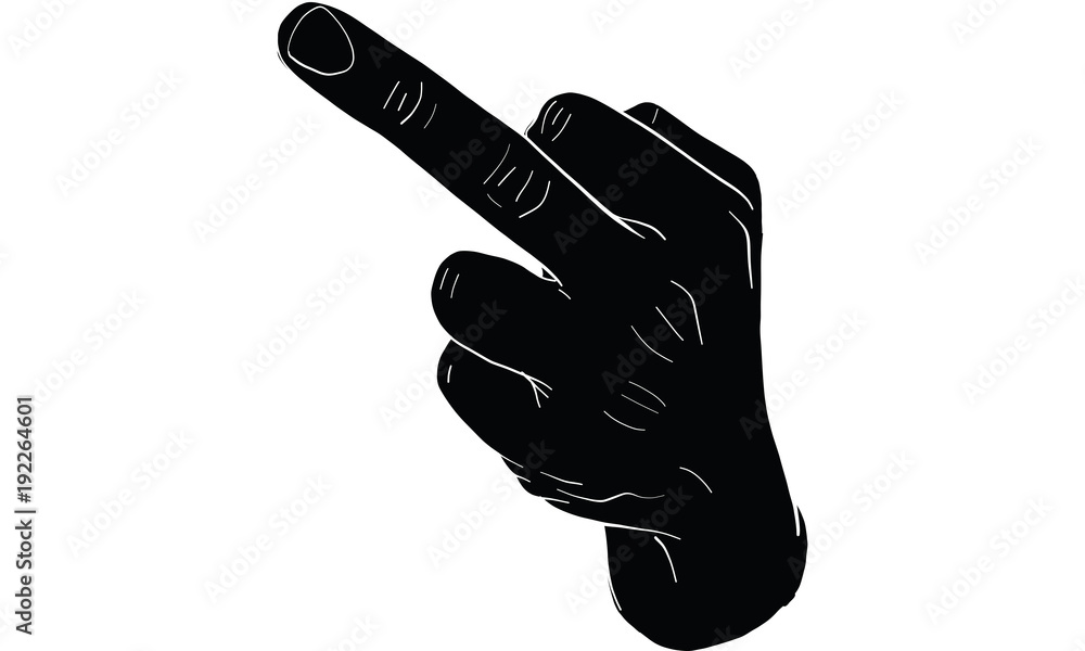 finger signal vector Stock Vector | Adobe Stock