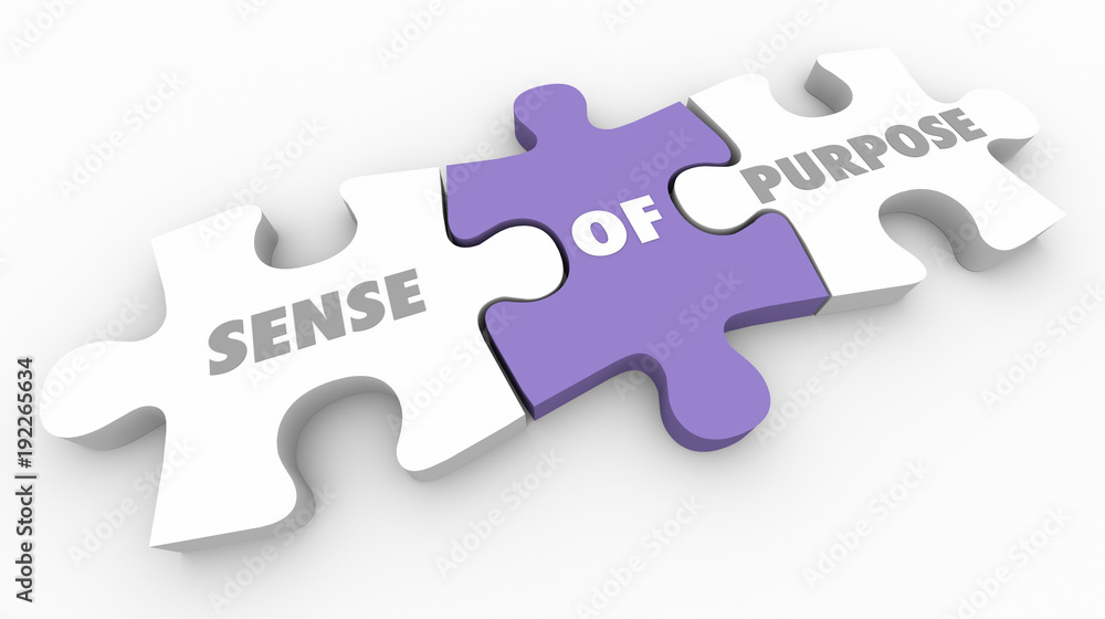 Sense of Purpose Mission Puzzle Pieces 3d Illustration Stock Photo ...
