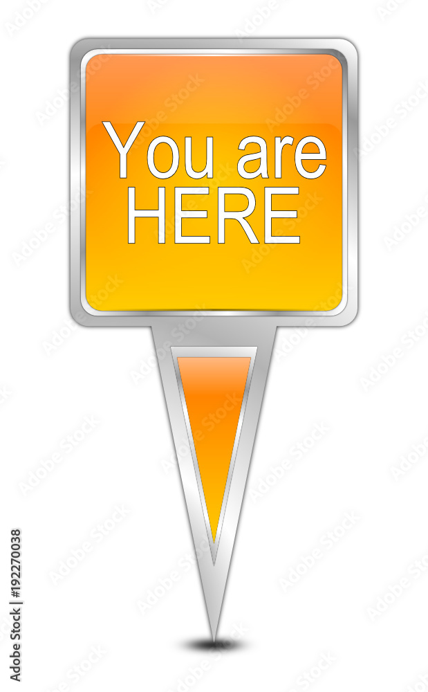 You are Here Map Pointer - illustration Stock Vector | Adobe Stock
