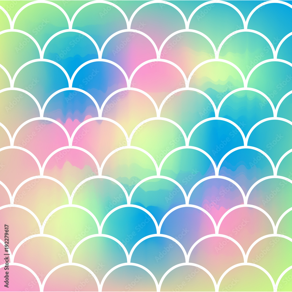 Mermaid tale on trendy gradient background. Square backdrop with ...