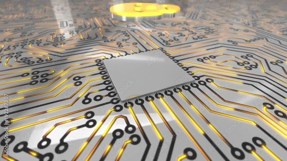 Vidéo Stock Seamless looping rotating 3d animated bright computer ...