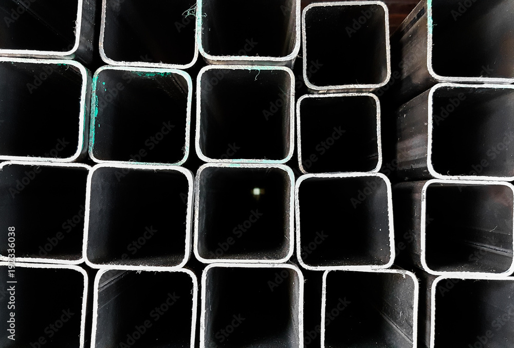 Construction steel profile pipe of rectangular shape, cross section at ...