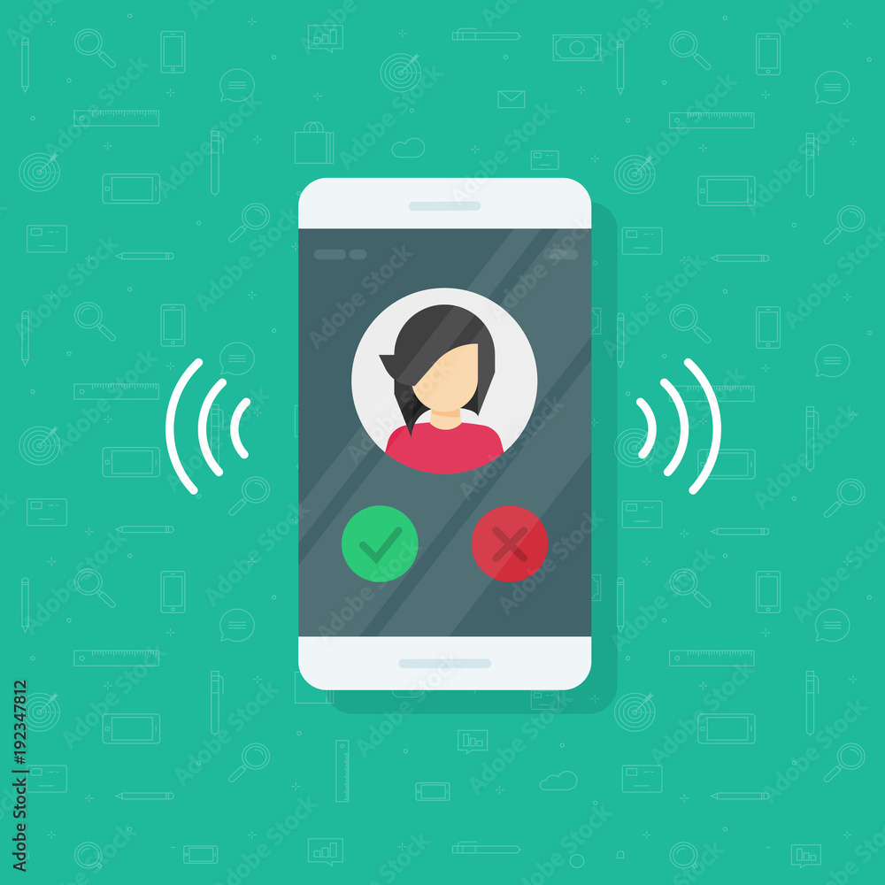 Smartphone Or Mobile Phone Ringing Vector Illustration Flat Cartoon Smartphone Or Mobile Phone Ringing Vector Illustration Flat Cartoon