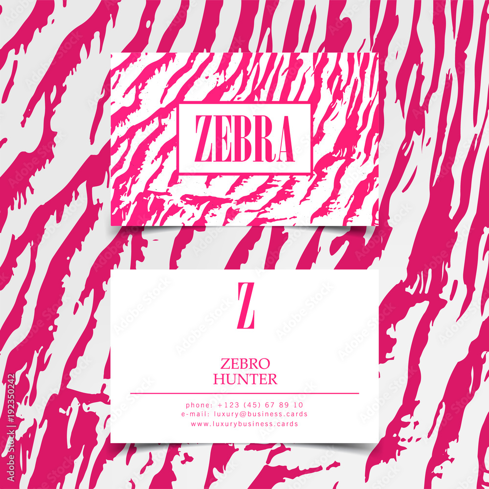 Pink Zebra Print Border Template