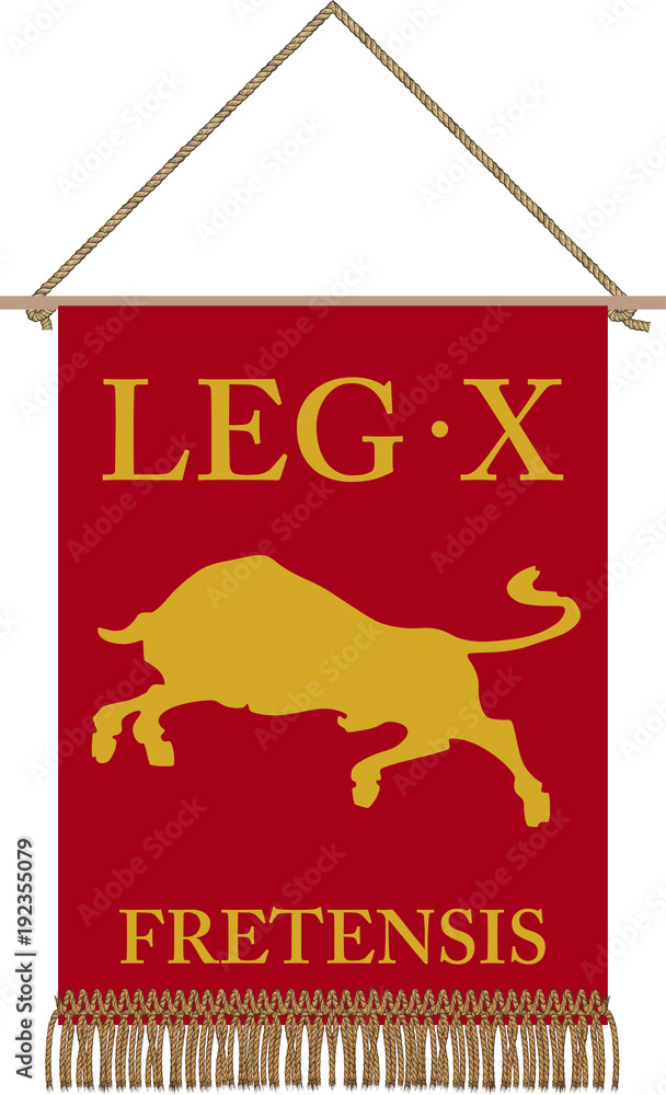 Vector standard of Legio X Fretensis on white background Stock Vector ...