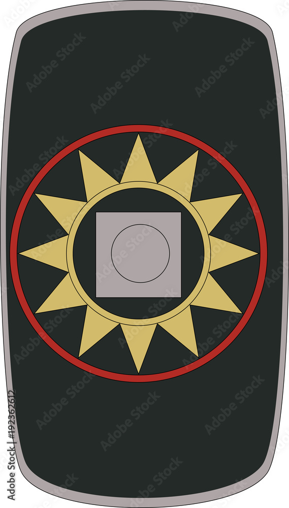 Photo & Art Print Vector shield of Legio XV Primigenia on white ...