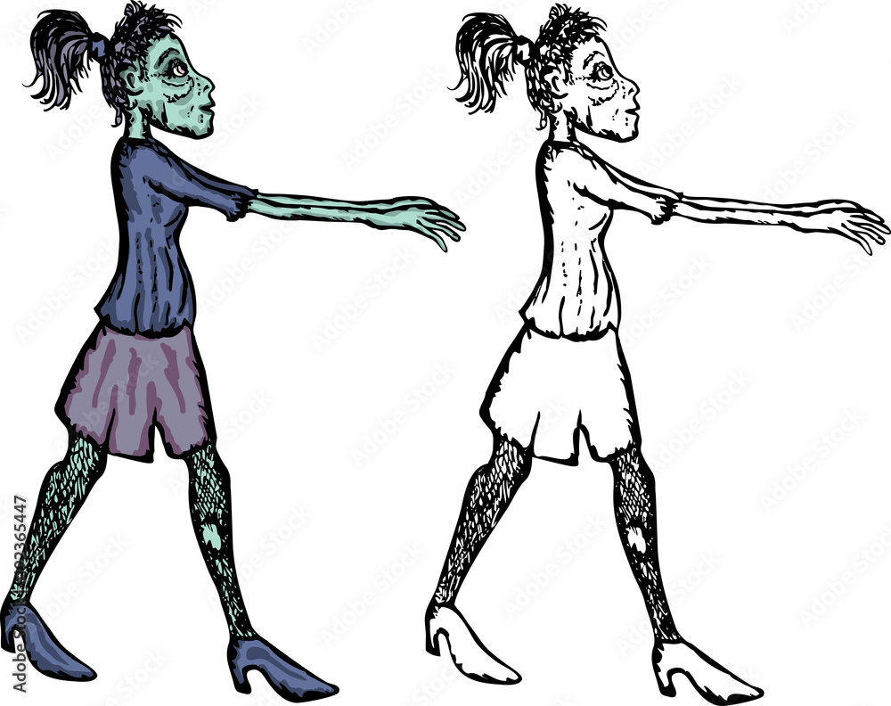 Female Zombie Walking