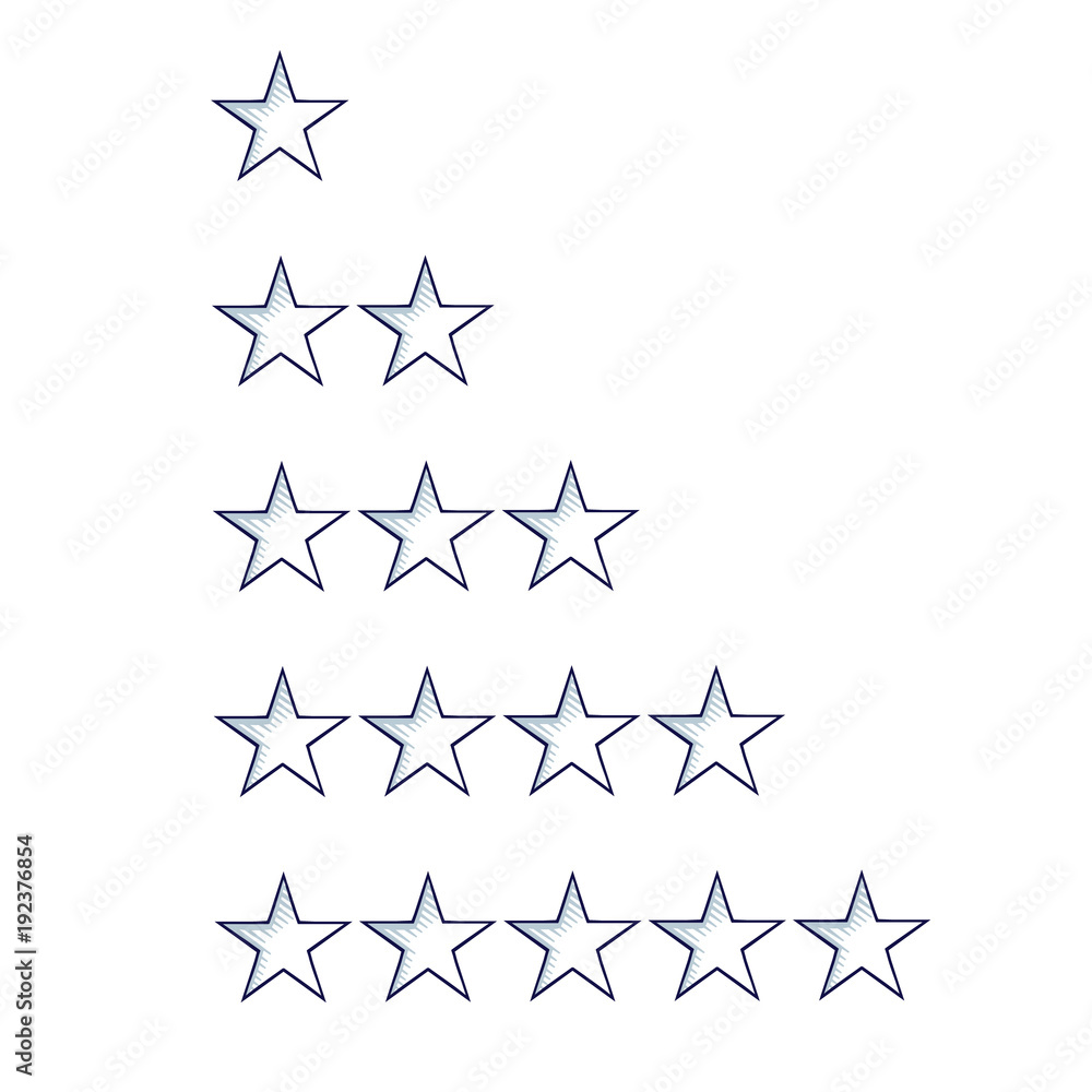 Star rating. Hand drawn doodle cartoon vector illustration.. Stock ...