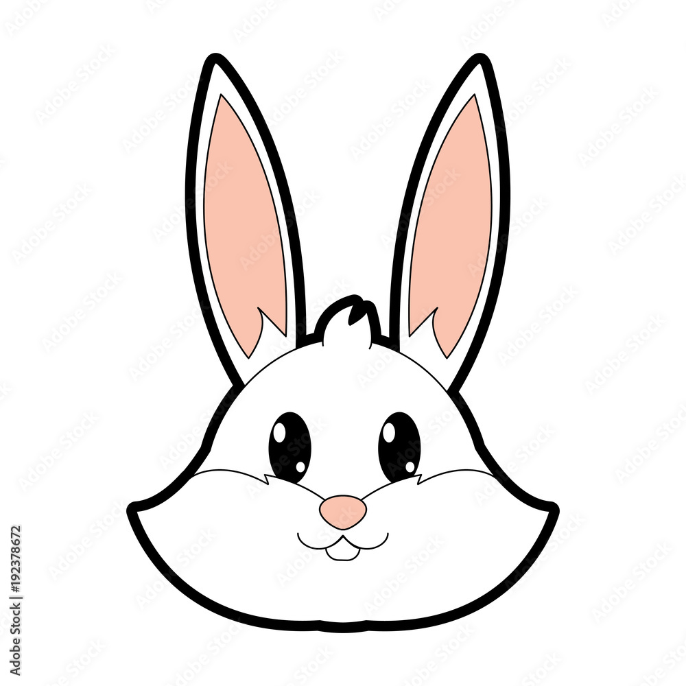 Cute Bunny Head Clipart